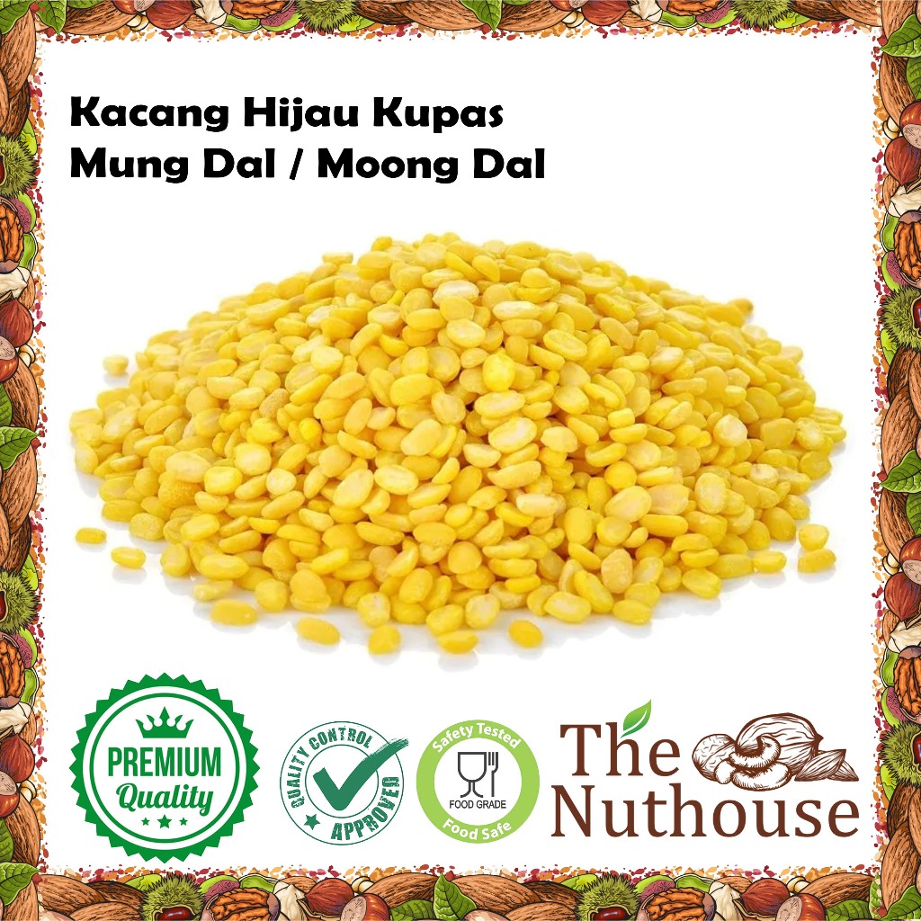 Jual 1kg Kacang Hijau Ijo KUPAS TANPA KULIT / Mung Dal / Moong Dal ...