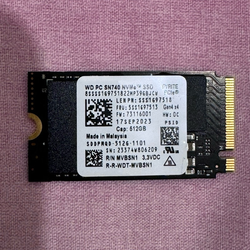 Jual Western Digital PC SN740 512GB M.2 2242 PCIe Gen 4 x 4 NVME SSD ...