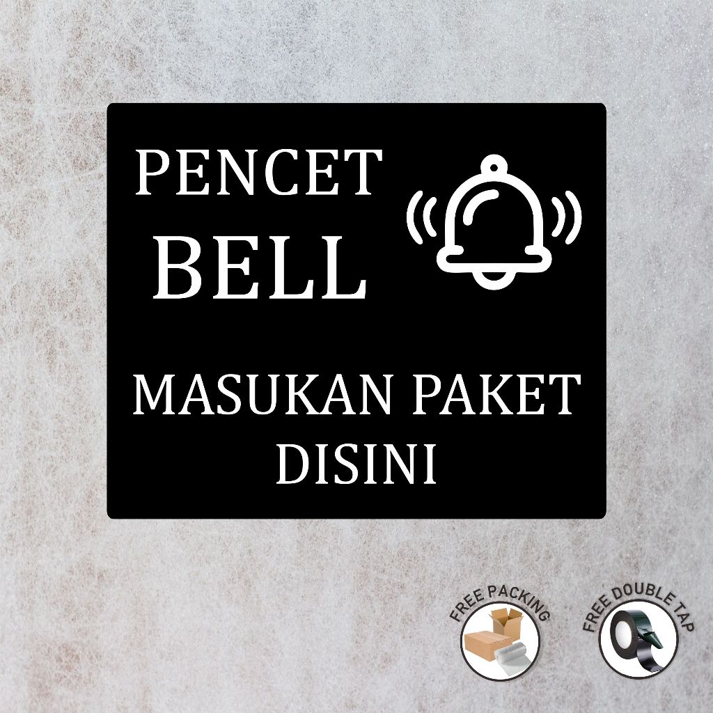 Jual Akrilik Dekorasi Pencet Bell | Taruh paket disini | Shopee Indonesia