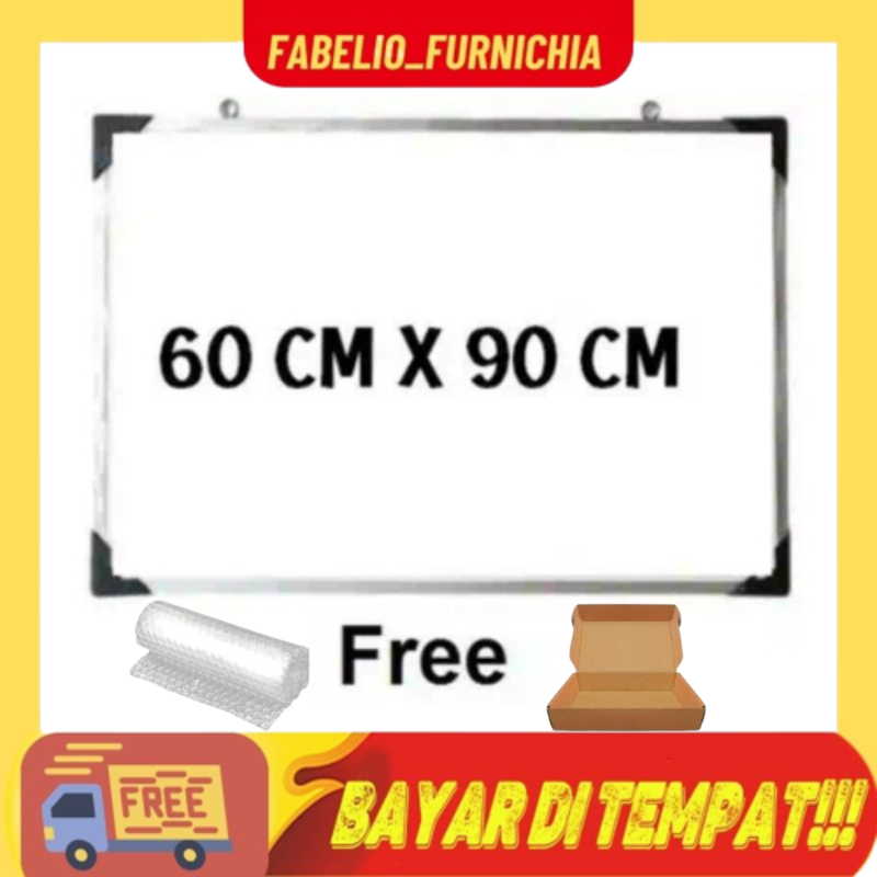 Jual PAPAN TULIS WHITE BOARD 60 X 90 FREE PENGEMASAN/Papan Tulis Magnet ...