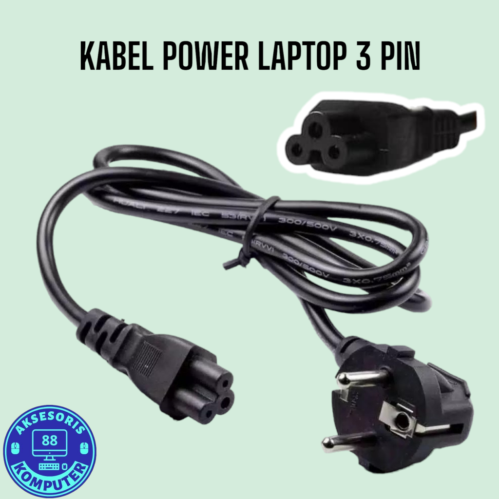 Jual KABEL POWER LAPTOP 1.5 METER 150CM 1.8 METER 180CM / Kabel Power 3 ...