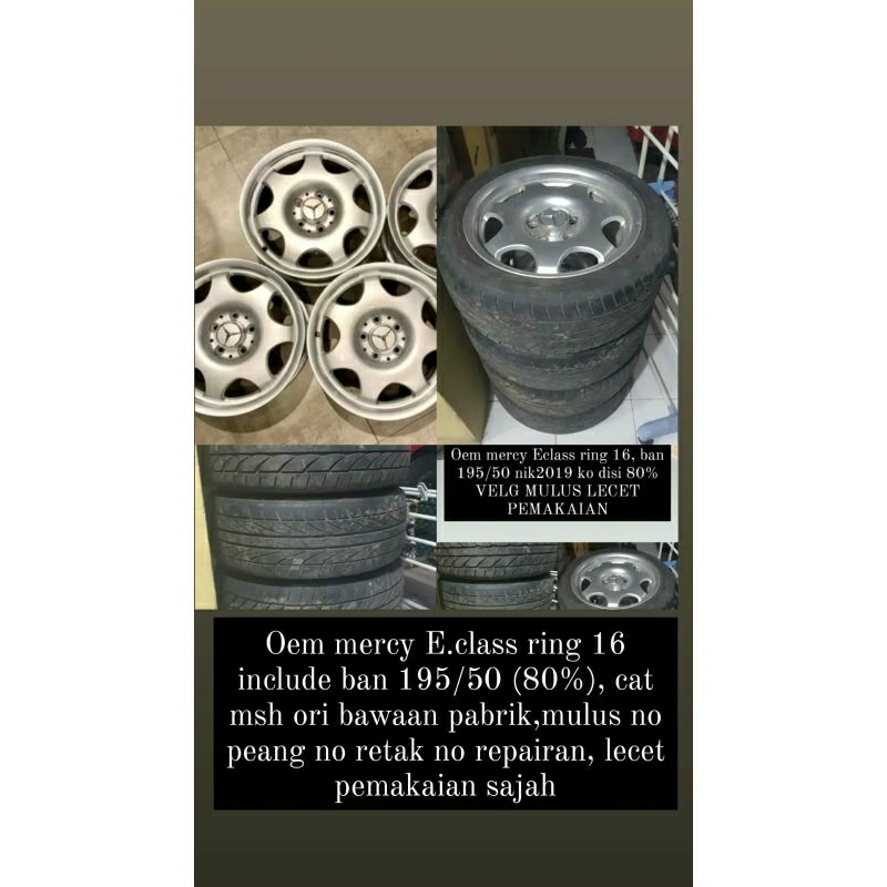 Jual velg oem mercy E.class ring 16 include ban | Shopee Indonesia