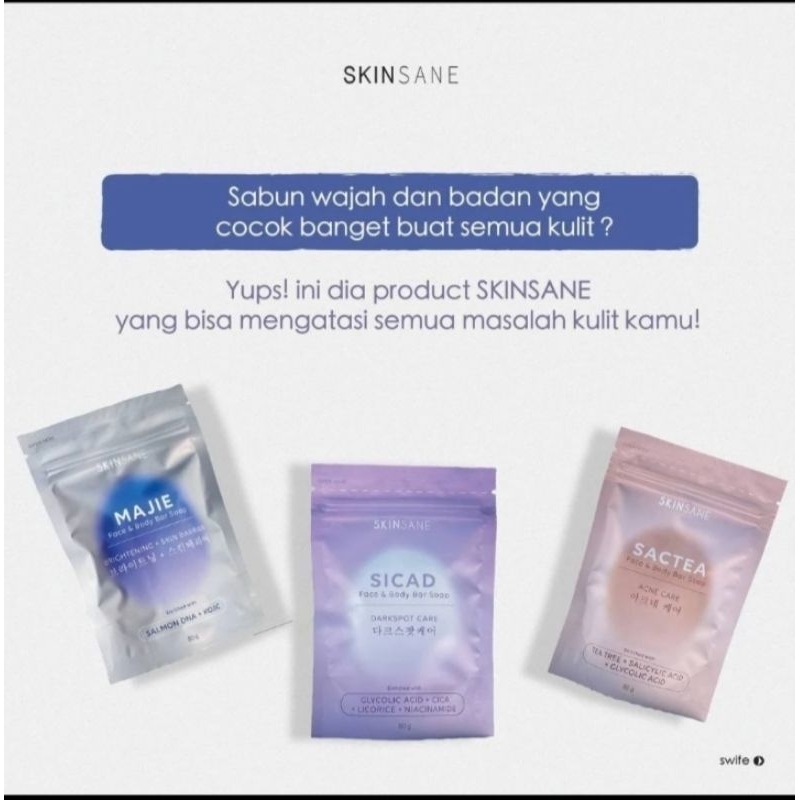 Jual SKINSANE BY SR12- BAR SOAP | SABUN WAJAH DAN BADAN ORIGINAL 100% ...