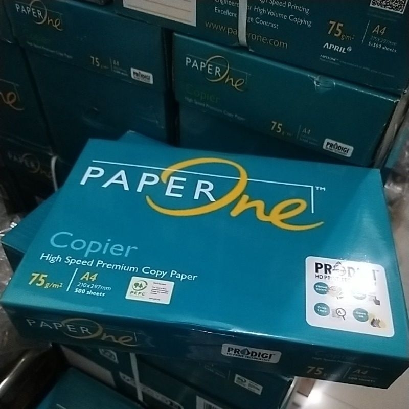 Jual kertas HVS A4 75 gsm paper one A4 / kertas print 75 gsm / copy ...
