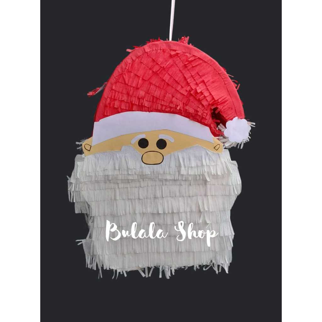Jual Pinata Pukul/Pinata Tarik Karakter Tema Natal Motif Kepala Santa ...