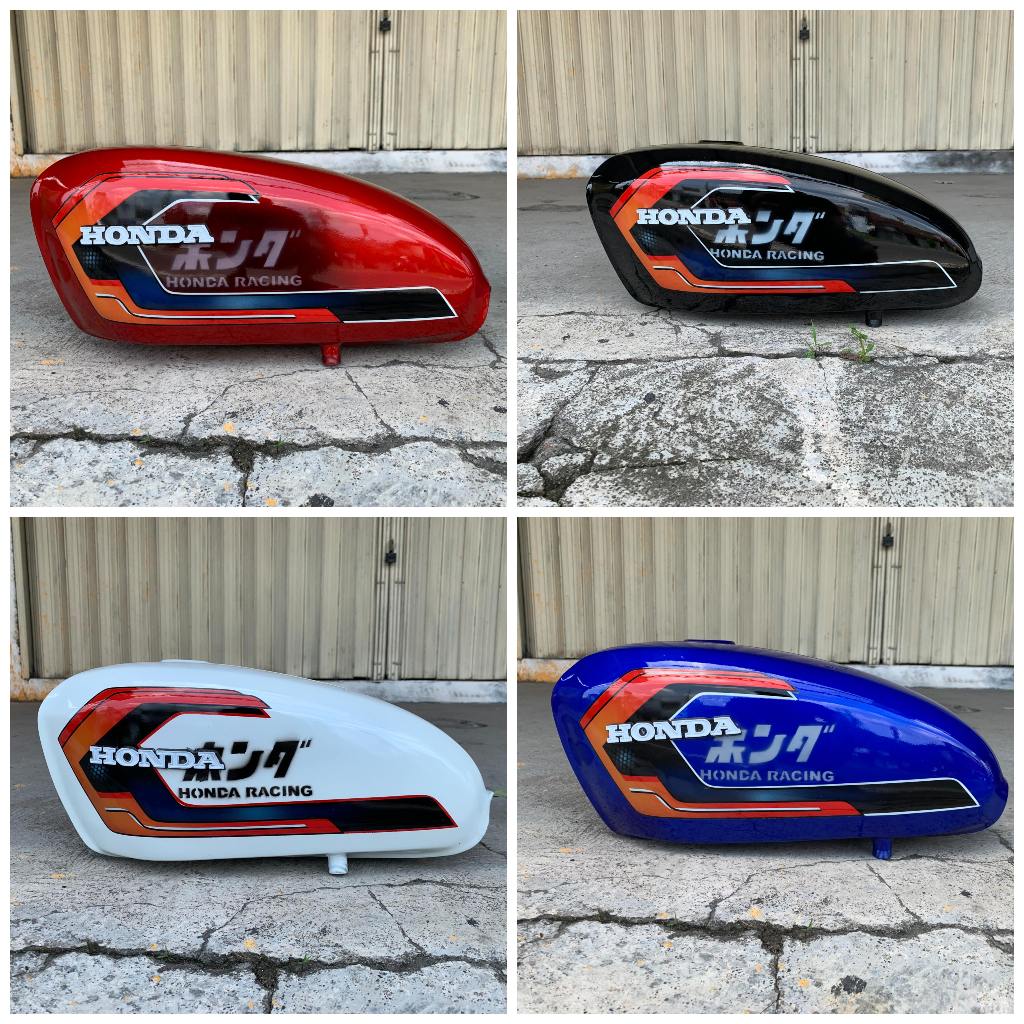 Jual TANGKI CB 125 CAT GRAFIS KEKINIAN MBOIS BAHAN PRES GALVANIS MERAH ...