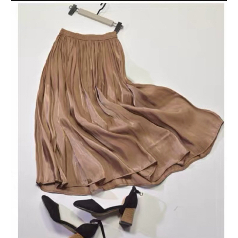 Jual Naddean - Shimmer Skirt / Rok A-line Korea / Rok Panjang Wanita ...