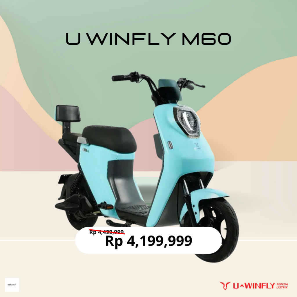 Jual SEPEDA LISTRIK/U WINFLY/M60/BIRU | Shopee Indonesia