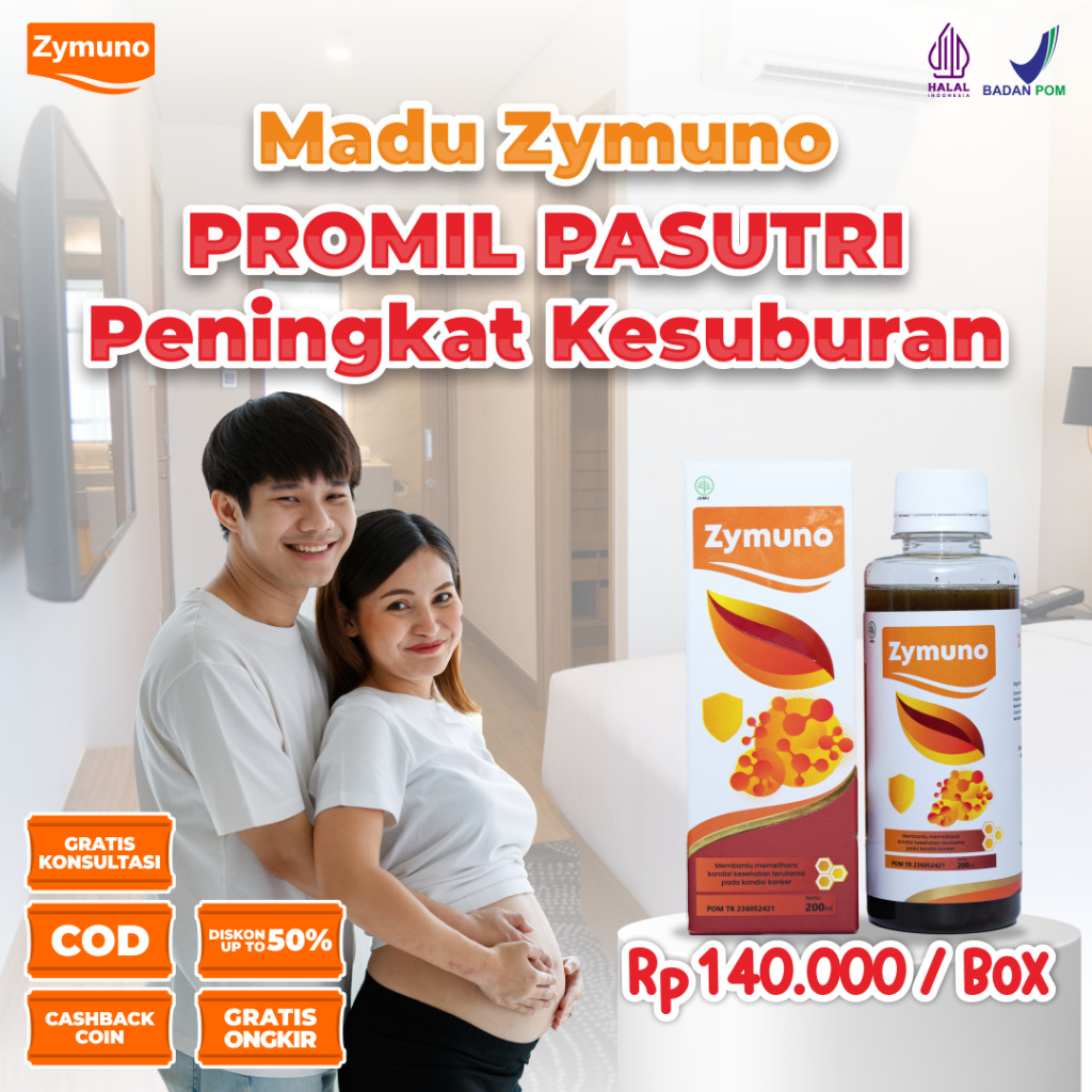 Jual ZYMUNO - Promil Program Hamil Peningkat Kesuburan Suami Istri Madu Herba Original BPOM ...