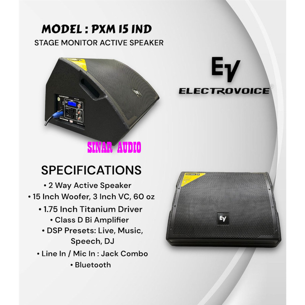 Jual ELECTROVOICE FLOOR MONITOR 15 INCH EV PXM15 IND STAGE MONITOR ...
