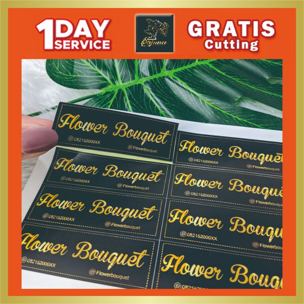 Jual Stiker Label Buket Bunga Sticker Bouquet Flower Custom Free Desain ...