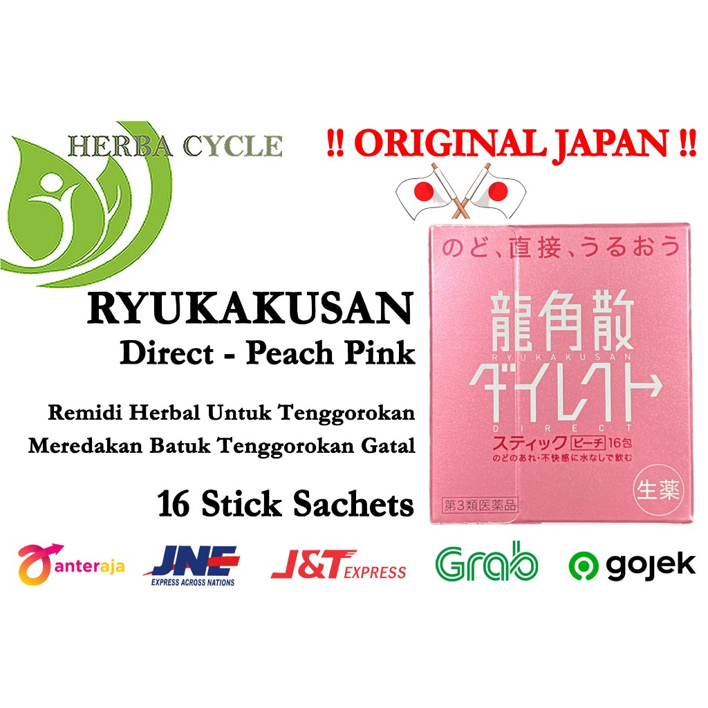 Jual Ryukakusan Direct 16 Sachets Obat Herbal Redakan Tenggorokan Sakit ...