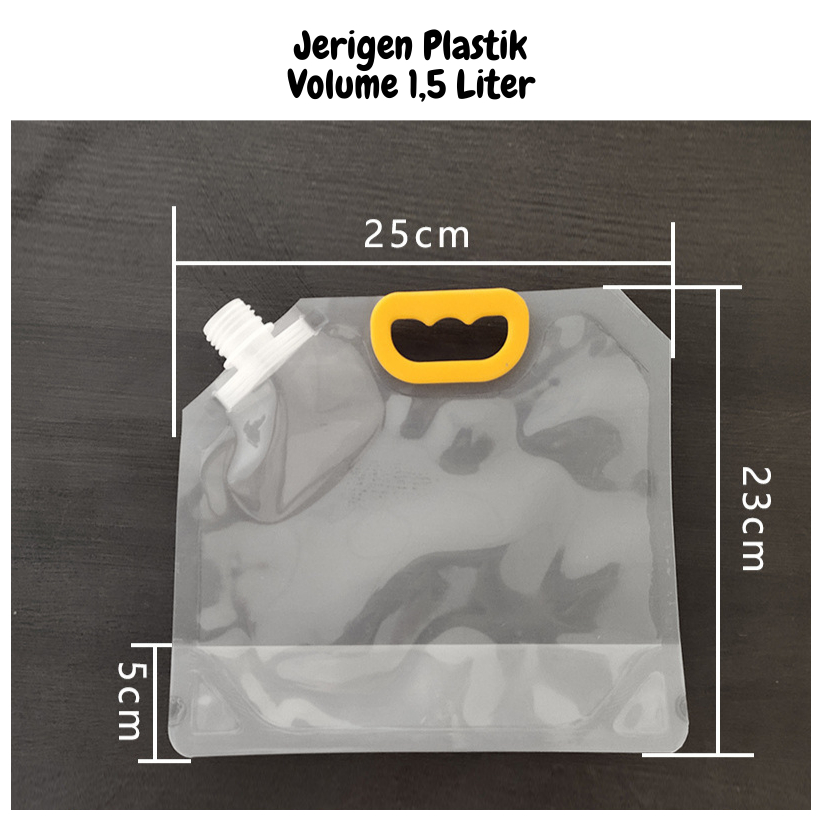 Jual Jerigen Plastik Tebal SpoutPack untuk Cairan - Minyak isi 1500 ML / 1,5 Liter - Harga per 1 ...