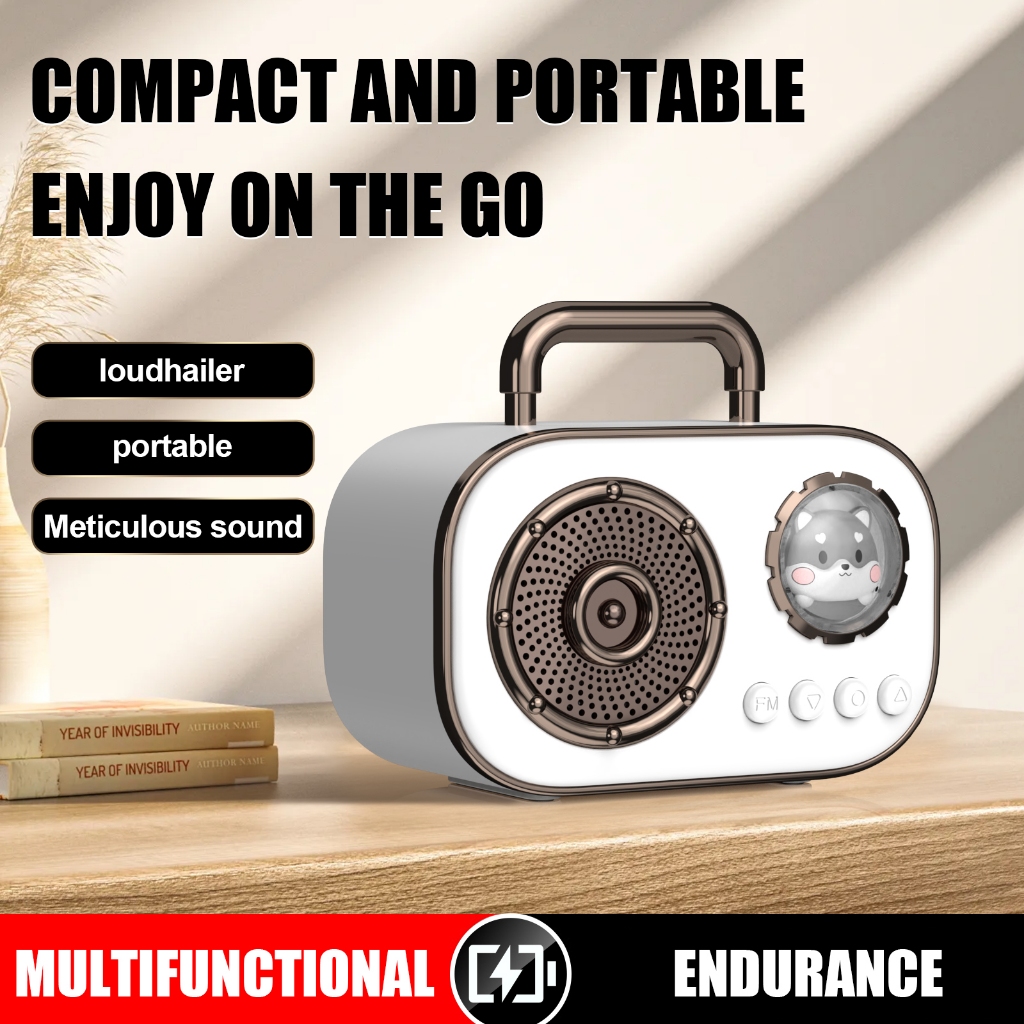 Jual Speaker bluetooth lucu mini nirkabel stereo kecil retro outdoor ...