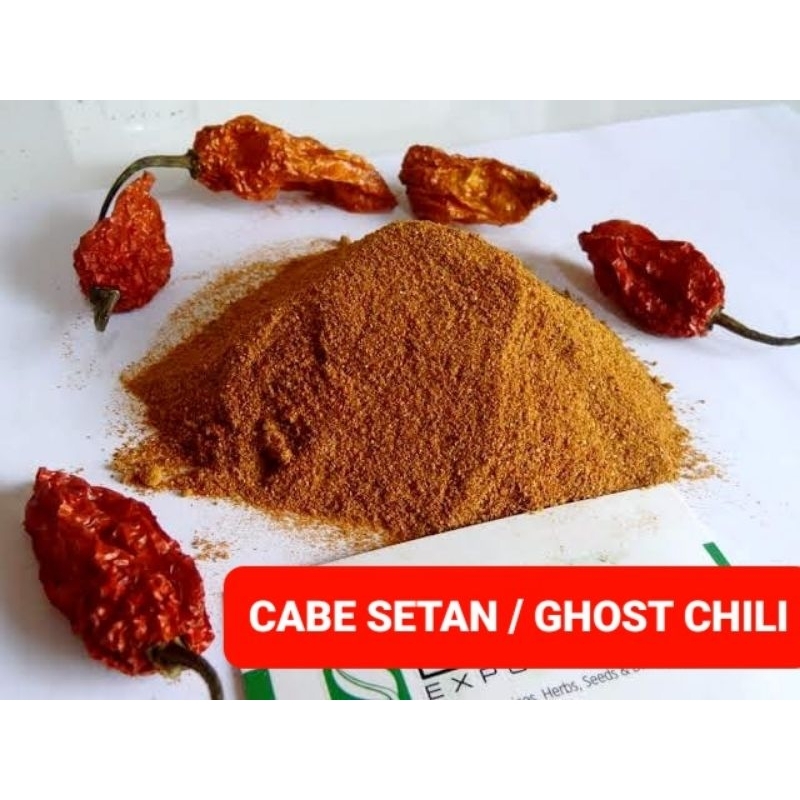 Jual Cabe Setan Bubuk 500 g Ghost Pepper Chilli Bhut Jolokia Dragon's ...
