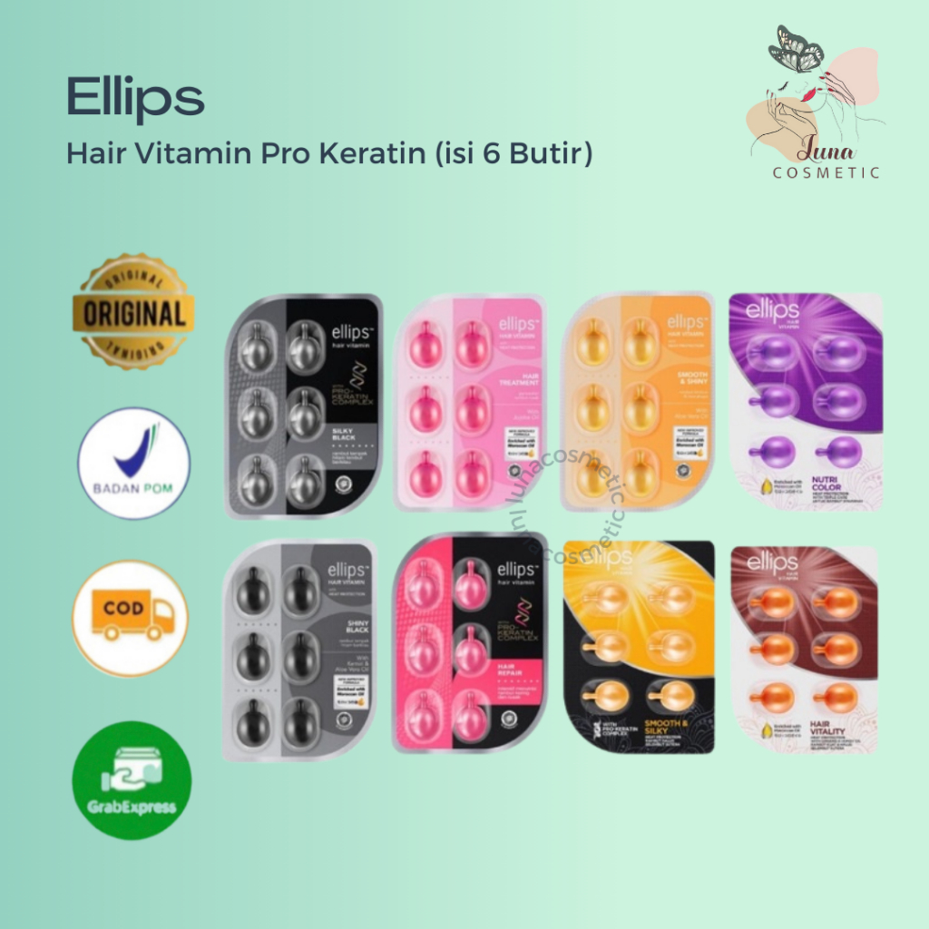 Jual ELLIPS Hair Vitamin Pro Keratin (isi 6 Butir) | Shopee Indonesia