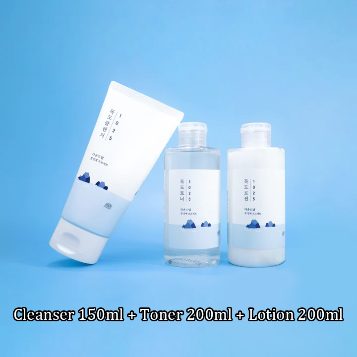Jual Round Lab 1025 Dokdo Cleanser+Toner+Lotion Trio Bundle Paket Skincare | Shopee Indonesia