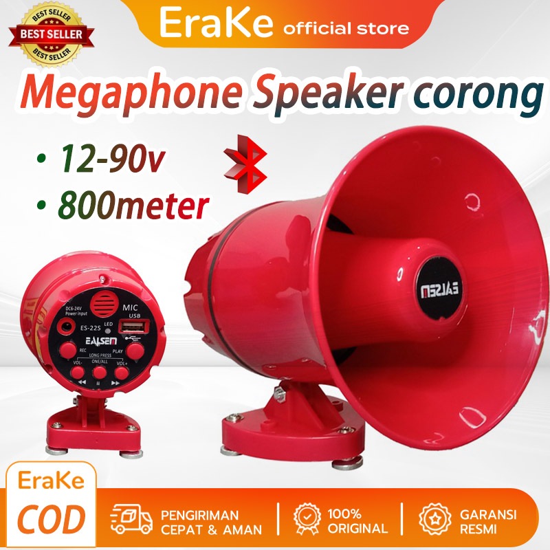 Jual Pengeras Suara Speaker toa mini Megaphone Speaker Corong Sirine Bisa Rekam Suara ES-22S ...