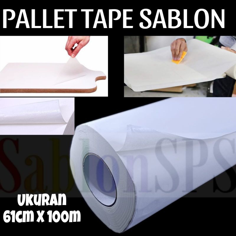 Jual MASKING PALLET TAPE 61CM X 100M ROLL PALET TAPE SABLON | Shopee ...