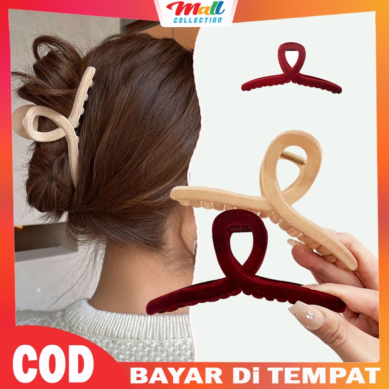 Jual MALL Jepitan Rambut Wanita Jedai Di Lapisi Bludru Halus Jepit ...