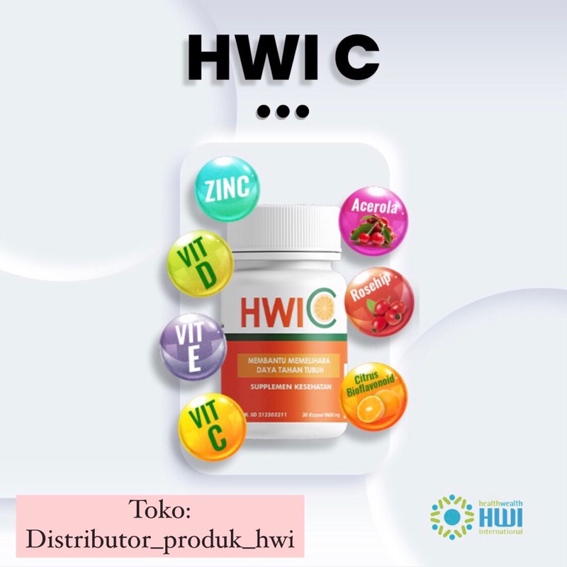 Jual HWIC HWI Original 30 Kapsul Suplemen kesehatan kulit ganti frutablend / HWI C Asli ...