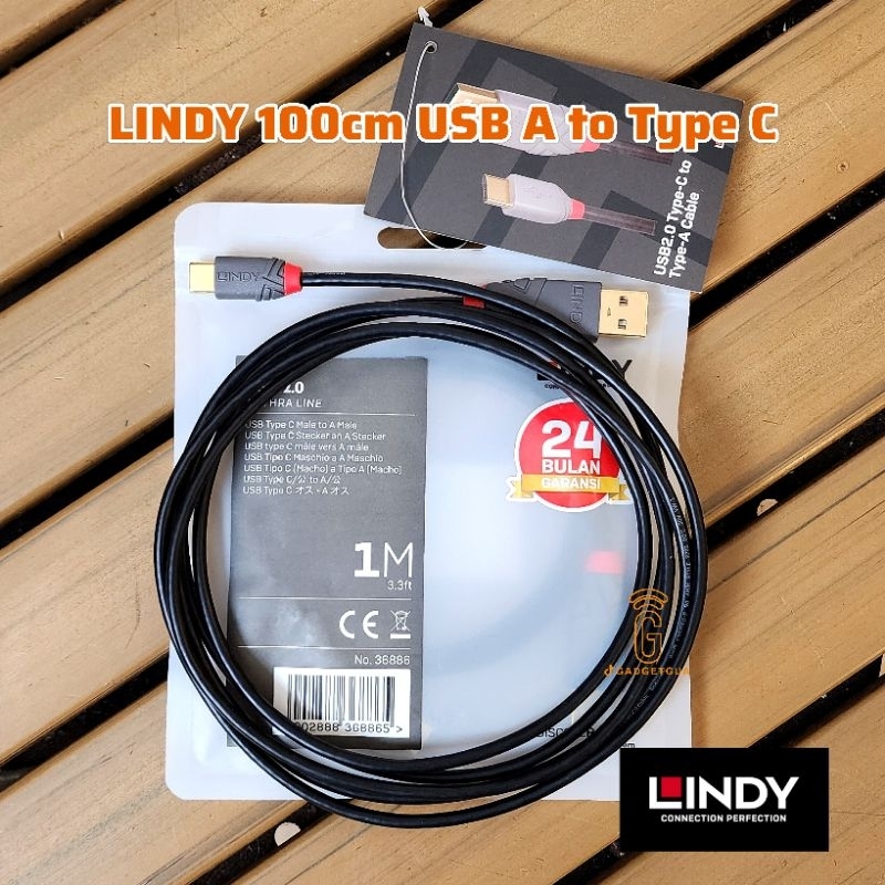 Jual KABEL DATA LINDY USB A to Type C (HIGH QUALITY) | Shopee Indonesia