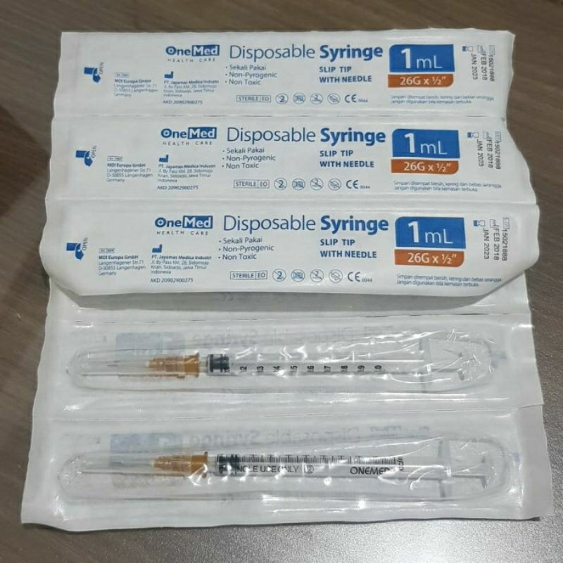 Jual Disposable Syringe/ Spuit 1 cc ecer (satuan) | Shopee Indonesia