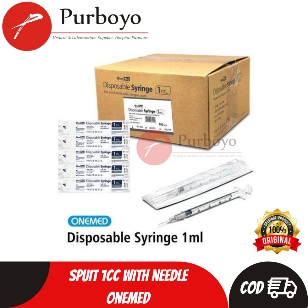 Jual Spuit 1cc OneMed Needle 26G / Spuit 1ml OneMed Box isi 100pcs ...