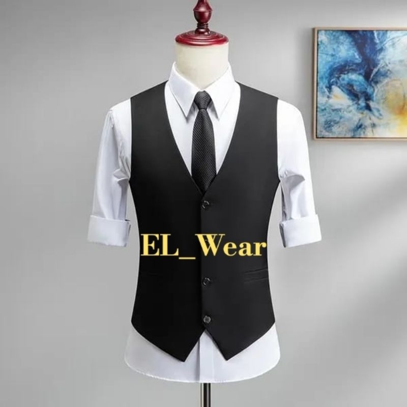 Jual Vest Rompi Formal Pria Stelan Dalaman Jas Cowok | Shopee Indonesia