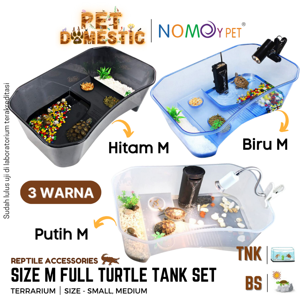 Jual TURTLE TANK M KANDANG AQUARIUM VIVARIUM TEMPAT EMBER BAK RUMAH AKUARIUM BASKING KURA AIR ...
