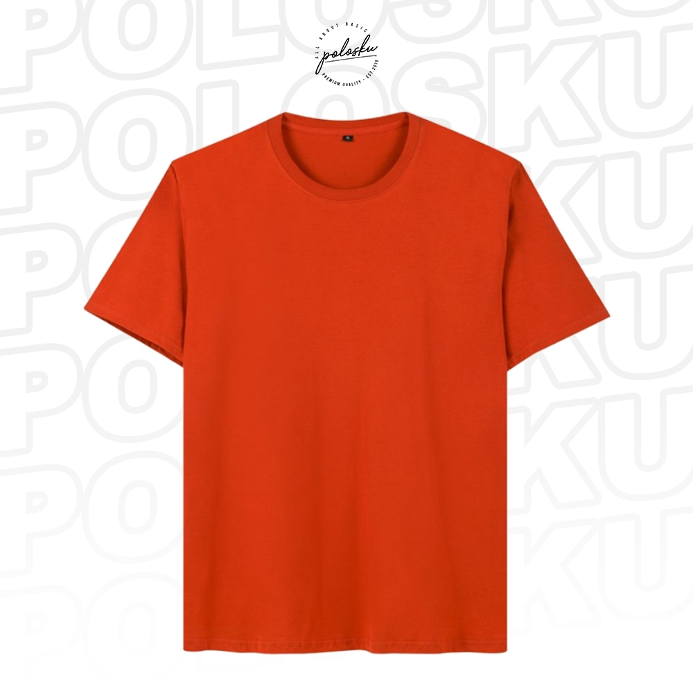 Jual KAOS POLOS TERACOTA - MERAH BATA - COTTON COMBED 30s - TSHIRT ...