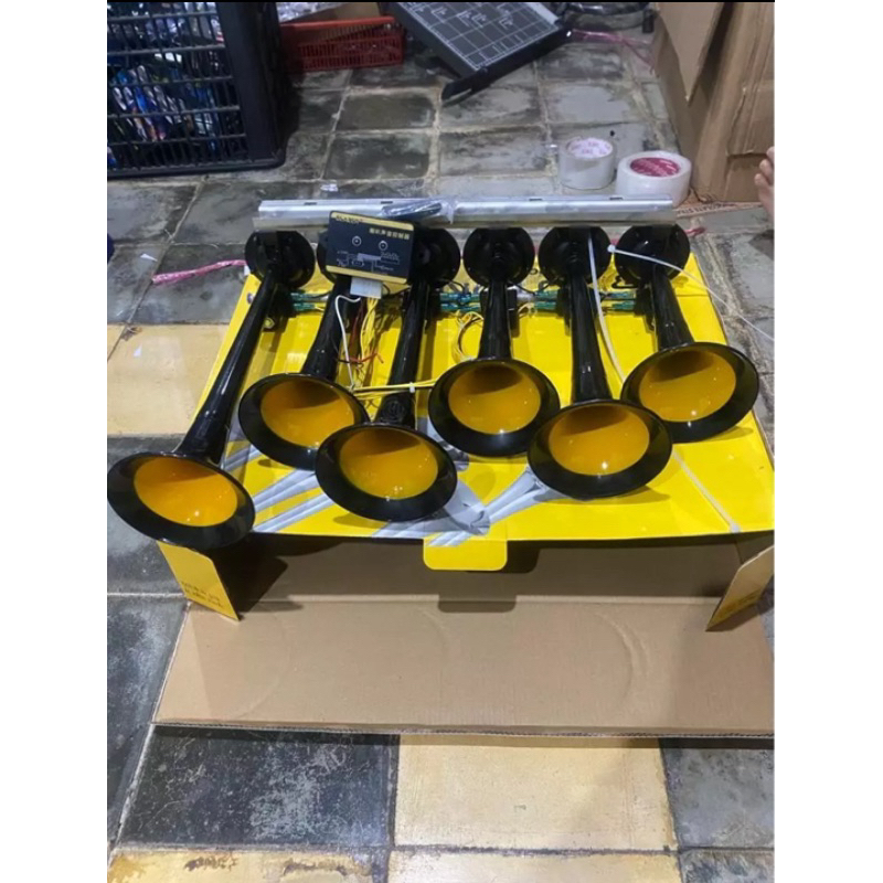 Jual Klakson 6 Corong BASURI V3 Versi China AJ Horn dilengkapi dengan ...