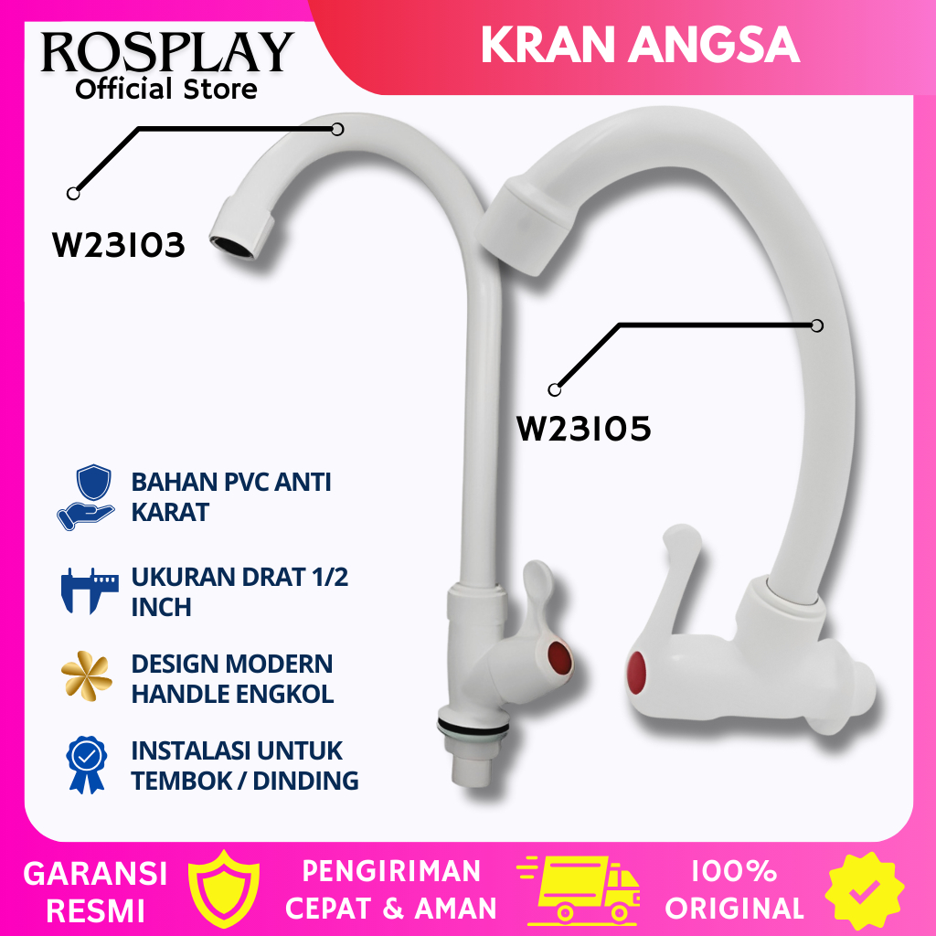 Jual Kran Angsa Model Engkol PVC Kran Air Cuci Piring Plastik Model ...