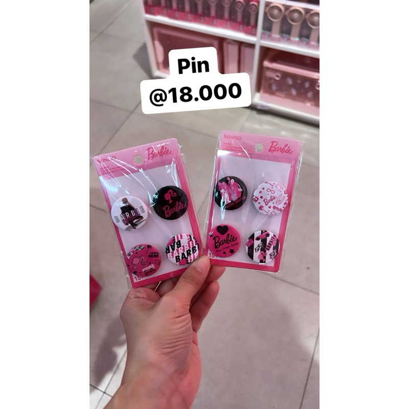 Jual Pin Barbie Miniso x Barbie | Badge barbie | Shopee Indonesia