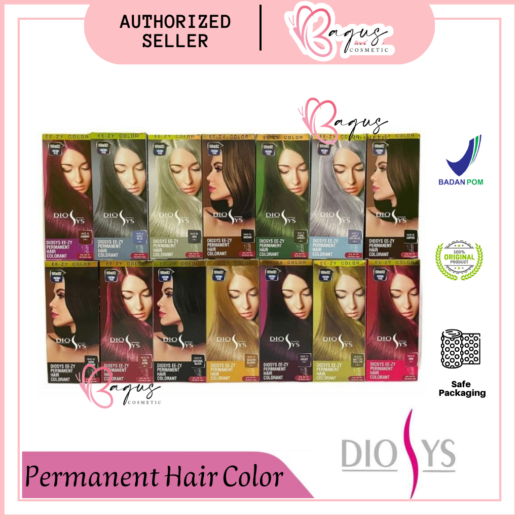 Jual ⭐ BAGUS ⭐ DIOSYS PERMANENT HAIR COLOR 100ml / 45ml | Pewarna ...
