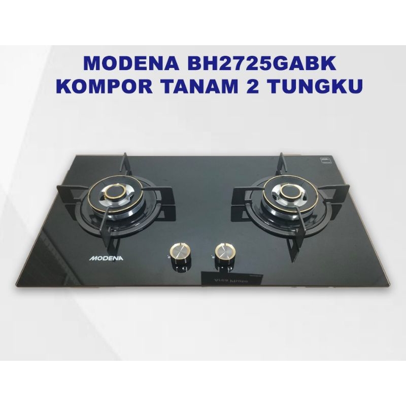 Jual Modena BH 2725 GABK Kompor Tanam 2 Tungku Hitam 70Cm BH 2725 GABK ...