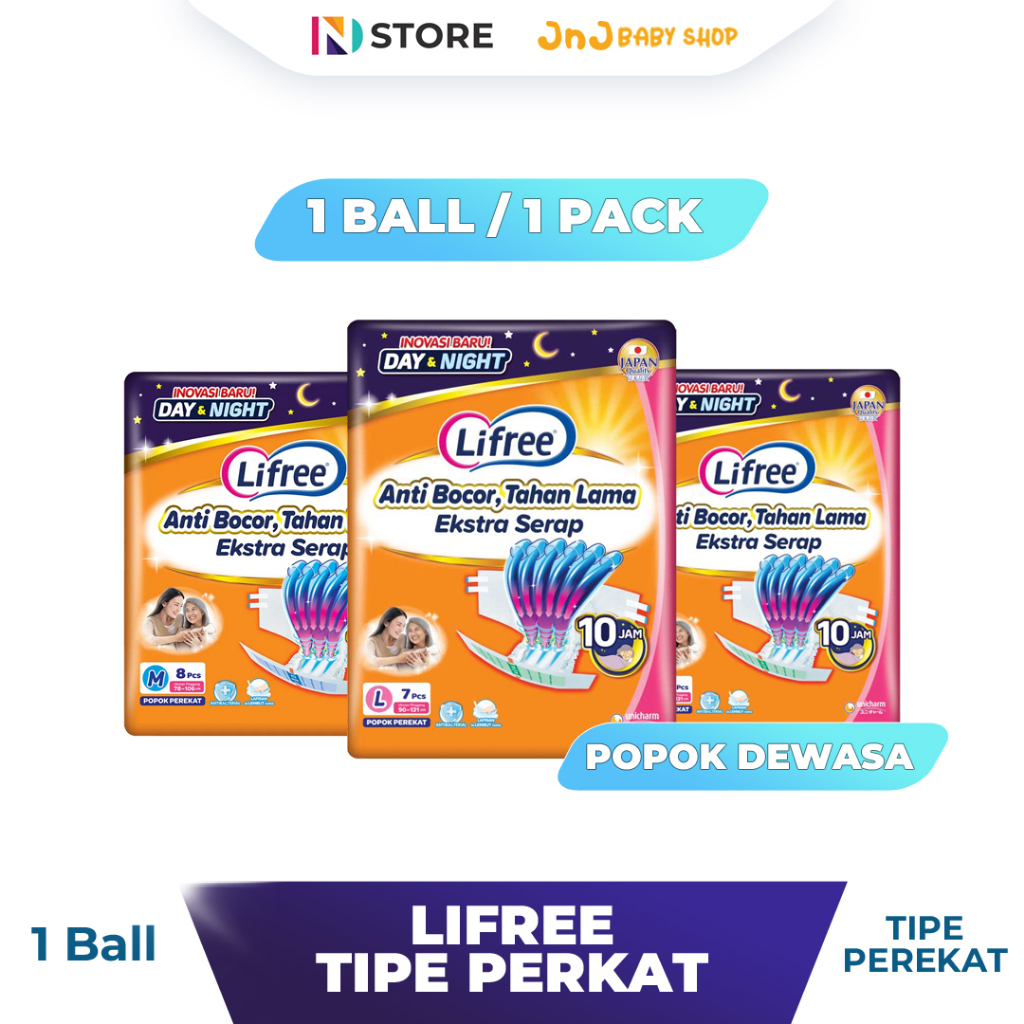 Jual Lifree Perekat M8/L7/XL6 1 Ball (Popok Dewasa) | Shopee Indonesia