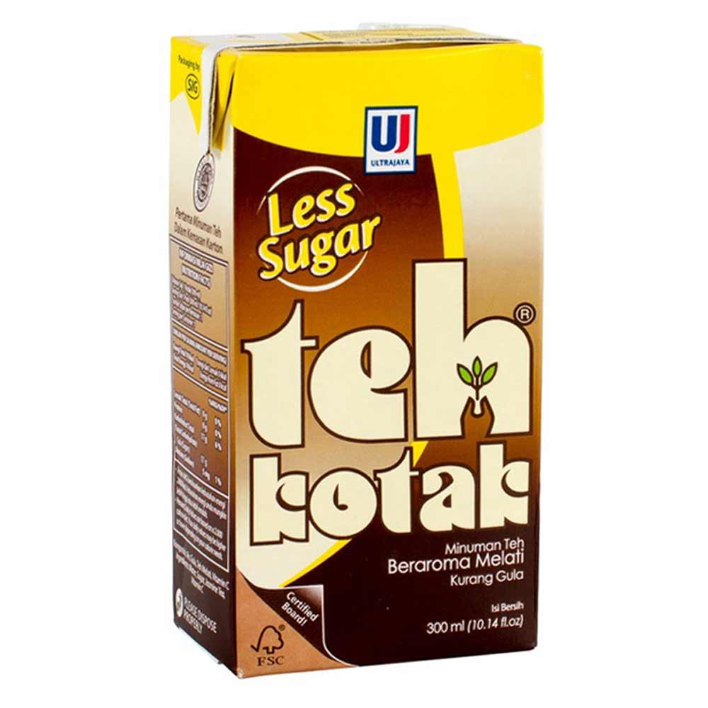 Jual TEH KOTAK LESS SUGAR 300 ML KARTON ISI 24 PCS | Shopee Indonesia