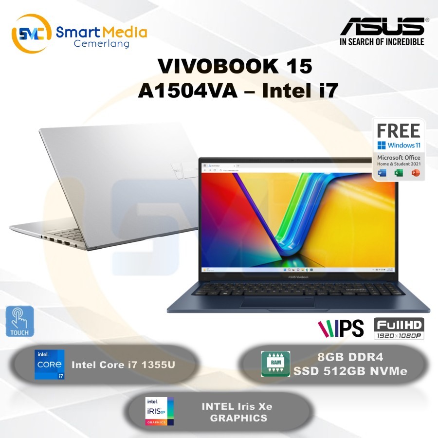 Jual ASUS VIVOBOOK 15 A1504VA - INTEL I7-1355U - 8GB - 512GB - IRIS XE ...