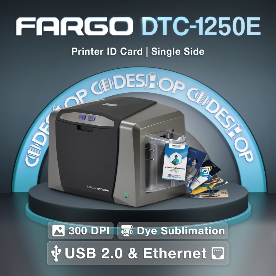 Jual Printer ID Card FARGO DTC 1250e Cetak Kartu PVC Single Side ...