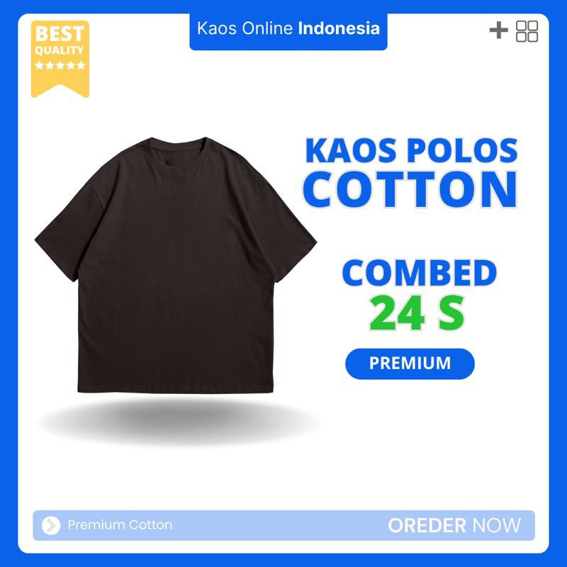Jual Kaos polos hitam cotton combed 24s premium | Shopee Indonesia