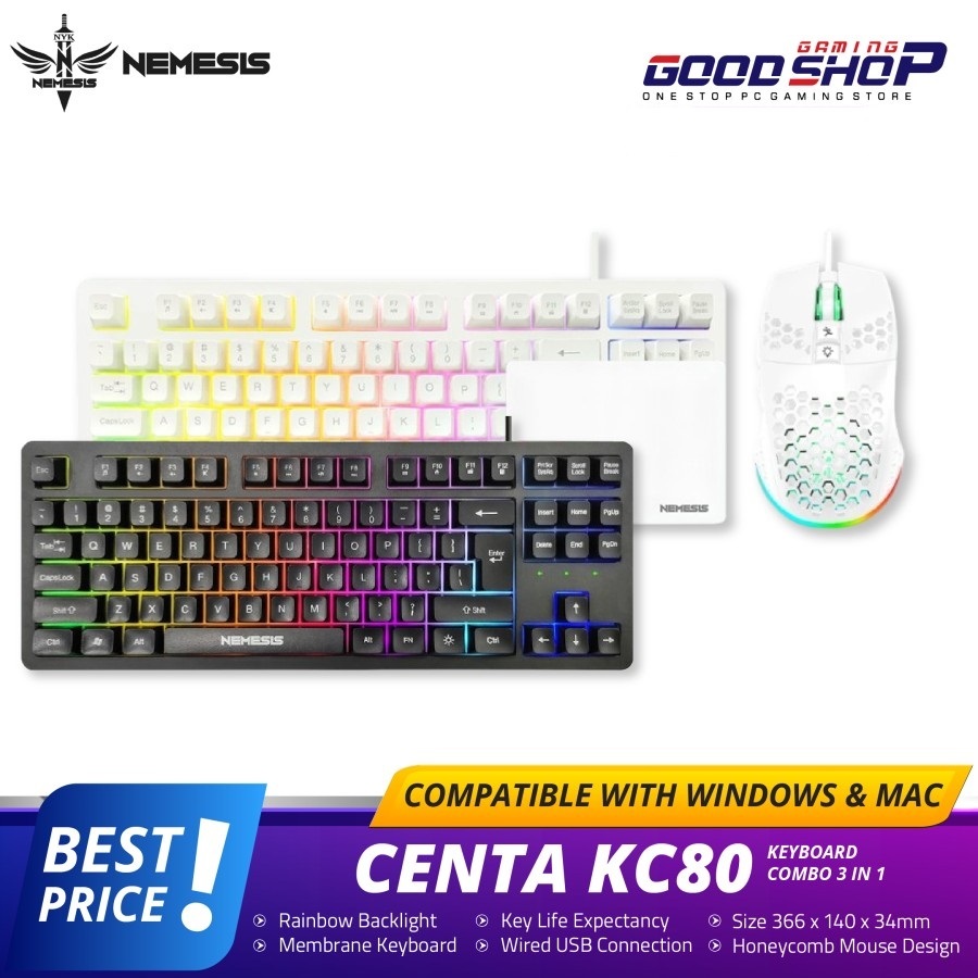 Jual NYK Nemesis Keyboard Combo 3 in 1 TKL CENTA KC80 | Shopee Indonesia