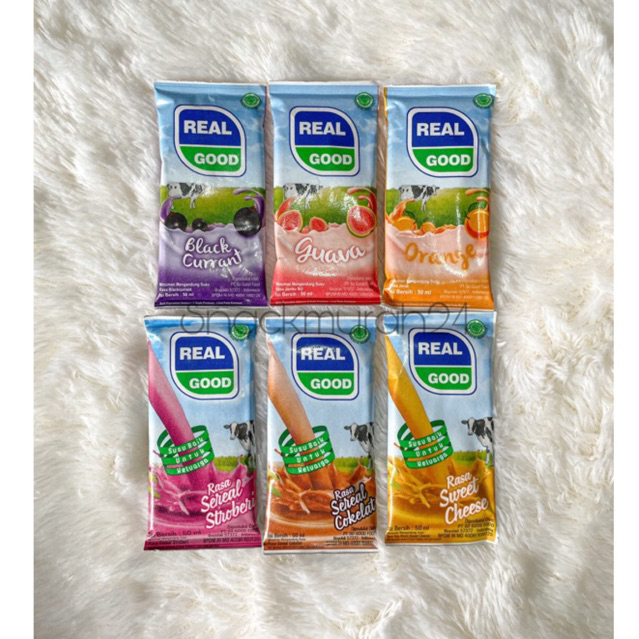 Jual Real Good Susu Bantal 50 ML Rasa Cokelat Stroberi Keju Cheese ...