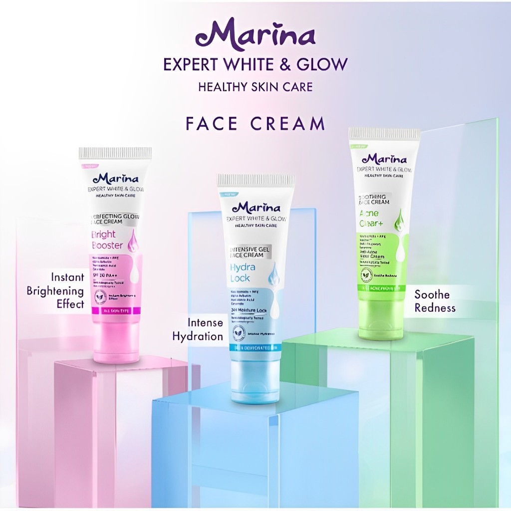 Jual Marina Expert White & Glow Face Cream - 20ml | Shopee Indonesia