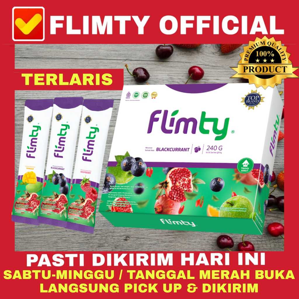 Jual Flimty Fiber 1 BOX isi 16 Sachet BPOM pelangsing obat kurus diet ...
