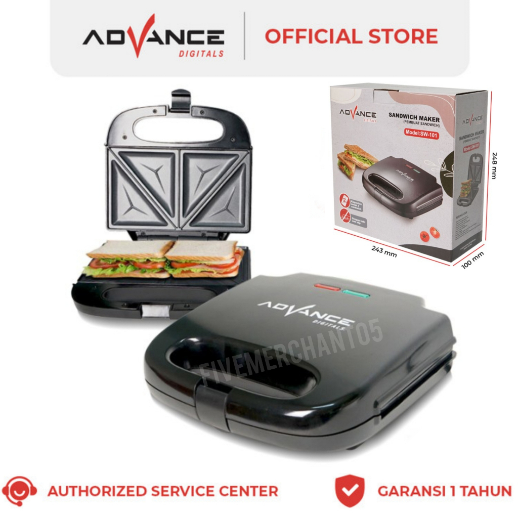 Jual Sandwich Toaster Advance SW 101 Pemanggang Roti Bakar Garansi ...
