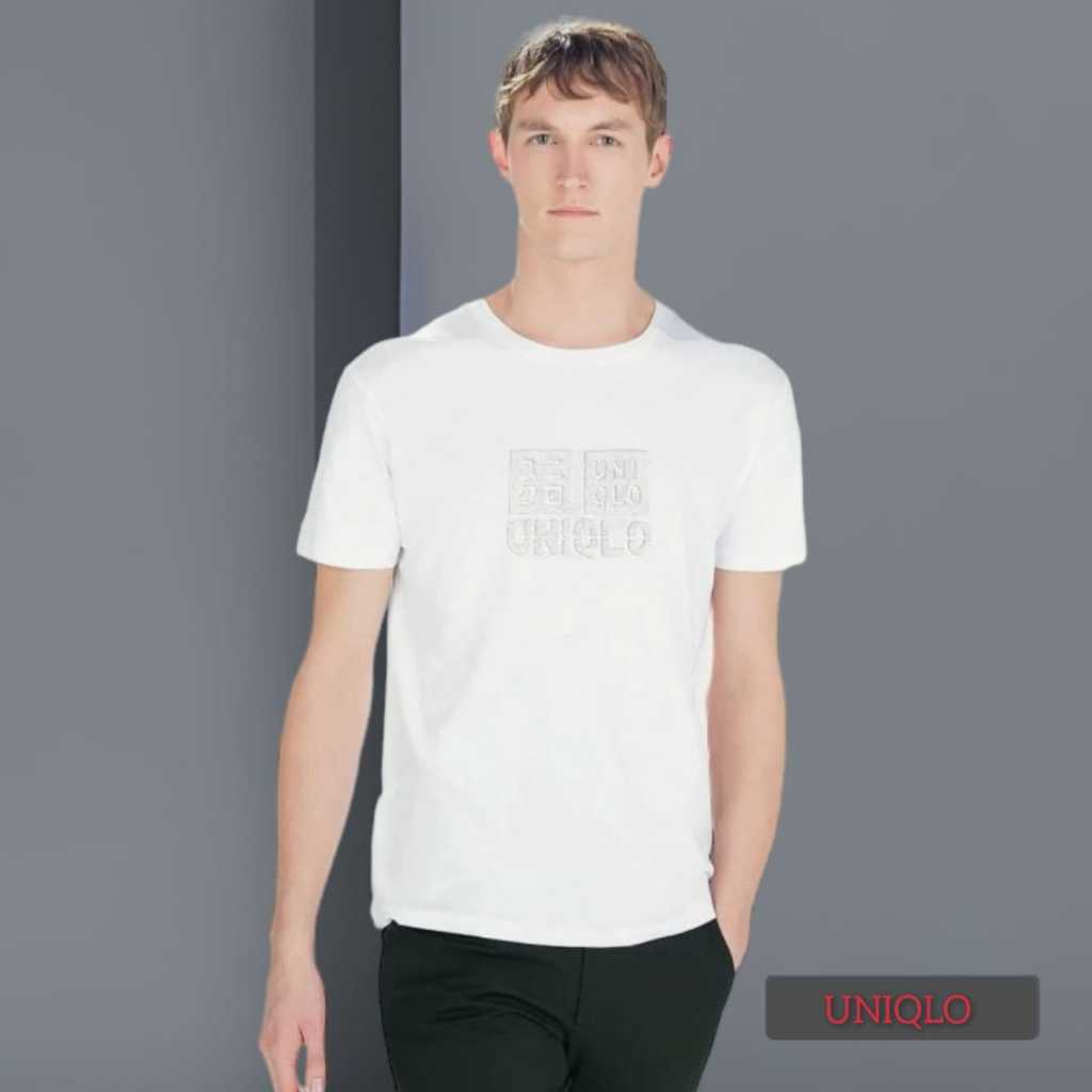 Jual Kaos Uniqlo Emboss Cowok Kode UEM | Shopee Indonesia