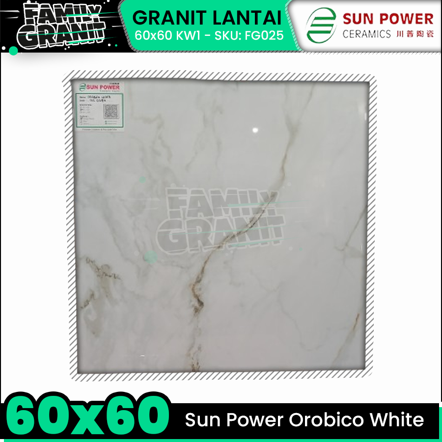 Jual Granit Lantai 60x60 Sun Power Orobico White Motif Marmer Glossy ...