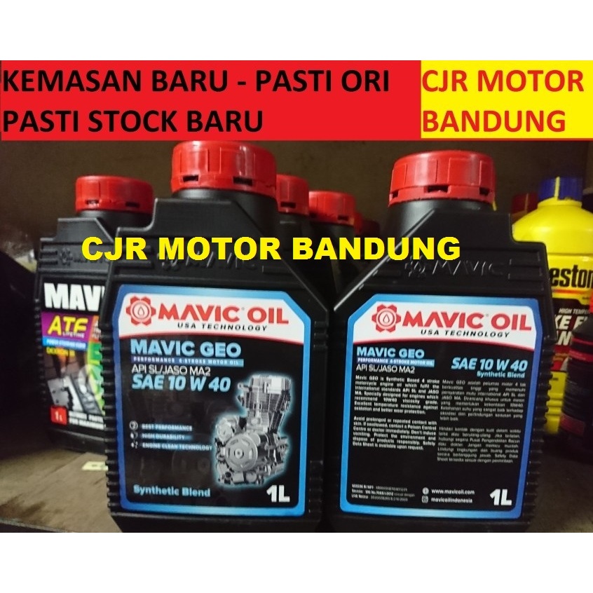Jual OLI RACING MAVIC GEO 10W 40 1 LITER oli plasma motor high spek ...