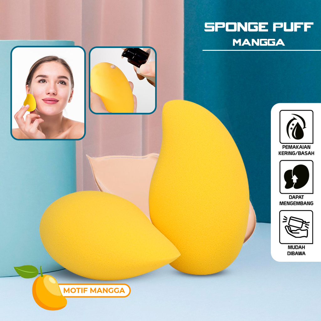 Jual Beauty Blender Sponge Bedak Puff Mangga Spons Buah / Spon ...